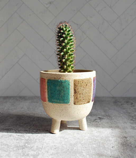Speckle Planter - Color Blocks - Handmade, Ceramic, Pottery – Lauren ...