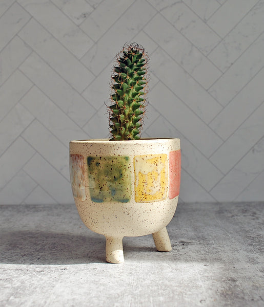 Speckle Planter - Color Blocks - Handmade, Ceramic, Pottery – Lauren ...